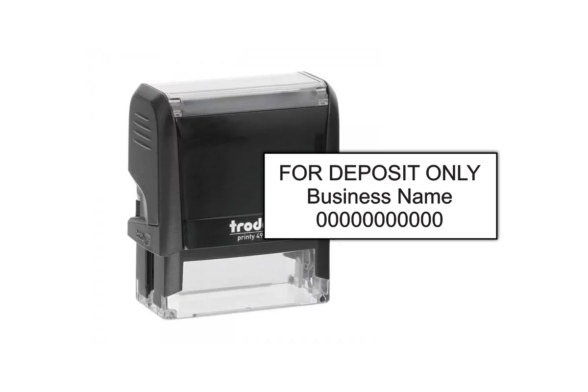 For Deposit Only Stamp - 3 Lines | stampWRLD